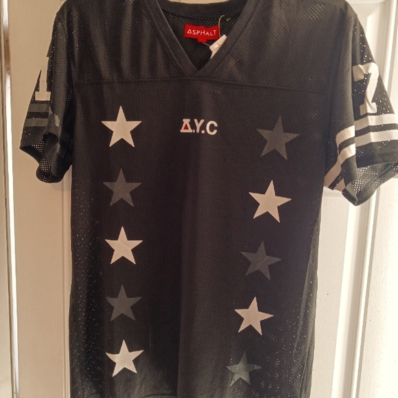 Asphalt | Shirts | Vintage Mens Velour Asphalt Blackwhite Nwt7 Jersey ...